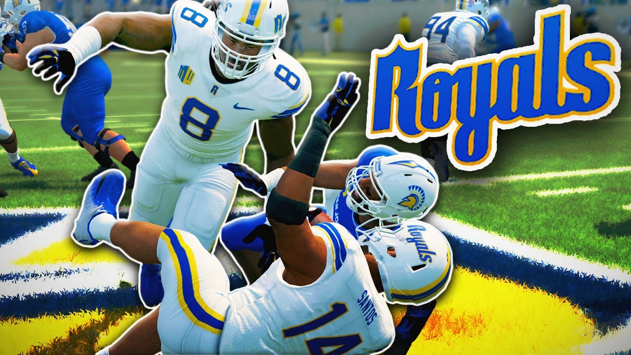 BIG HIT TAKES OUT TEAMMATE! Double Header! Riverside Royals NCAA 14 ...