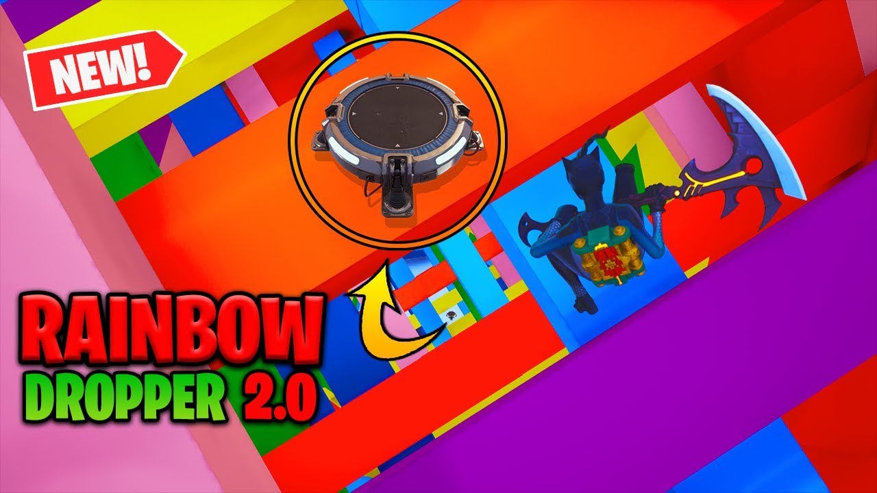 THE MOST *DIFFICULT* RAINBOW DROPPER 2.0 IN FORTNITE!! - YouTube