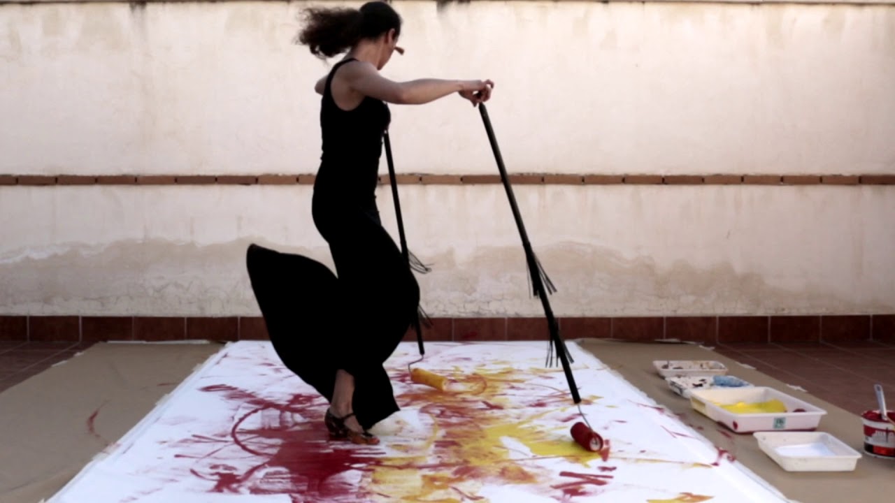 Performance ACTION PAINTING Música en Color. Huellas cromáticas de la ...