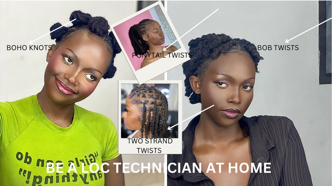 Be your own loc technician| four styles you can do at home - YouTube