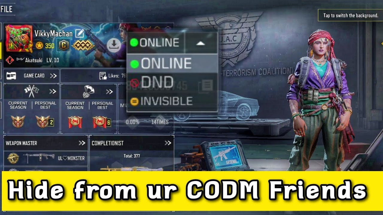 Become INVISIBLE in CODM by Hiding Your Online Status - YouTube