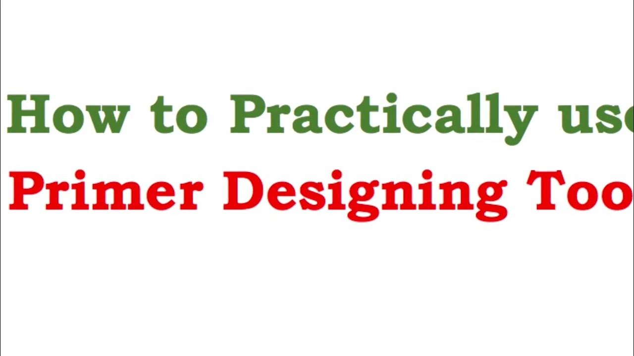 Primer Designing Tool (GenScript) - YouTube