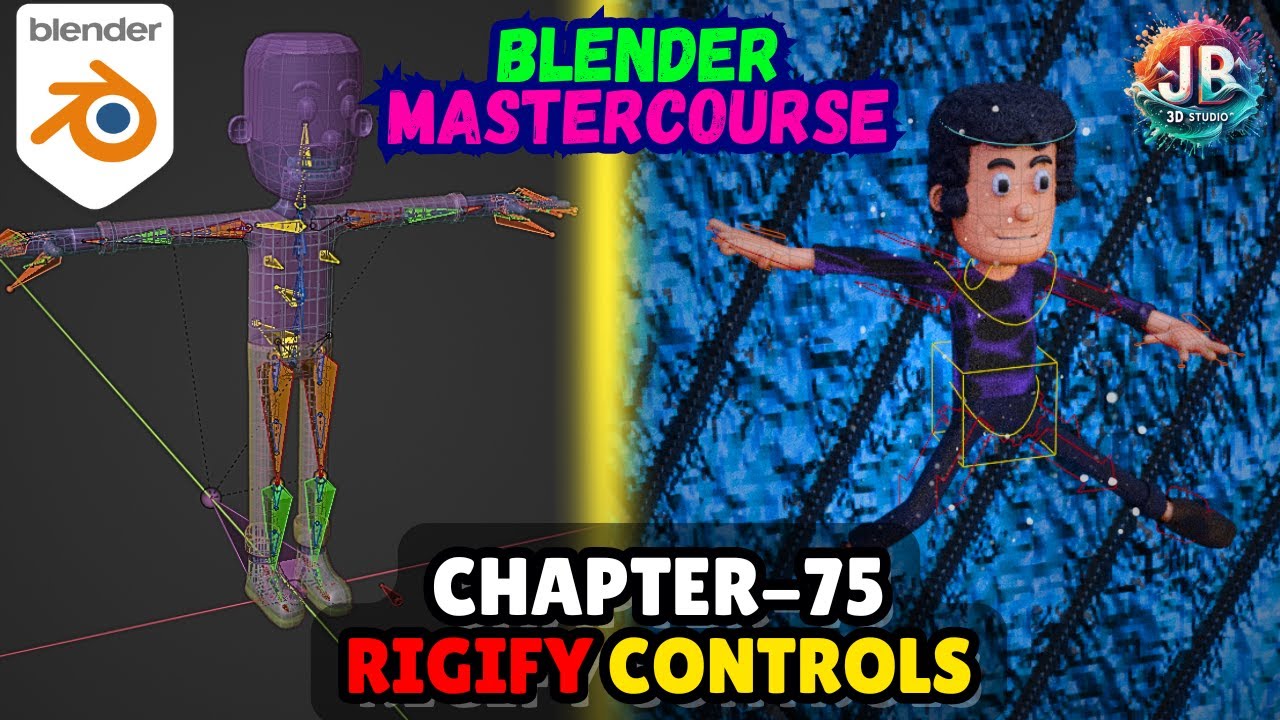 BLENDER MASTERCOURSE: Chapter-75: Character Rigging: Rigify Controls #3d #blender #b3d - YouTube