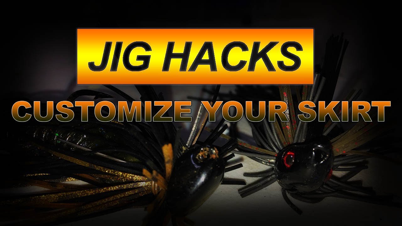 Bass Jig Hacks #2 - Finesse Cut Skirt - Bait Modifications - YouTube