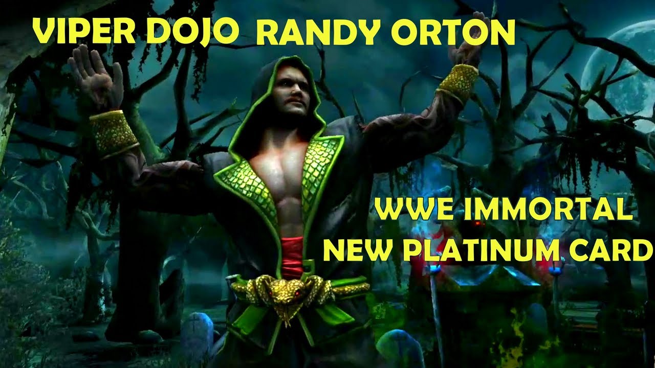VIPER DOJO RANDY ORTON. NEW PLATINUM CARD WWE IMMORTAL. SIGNATURE AND ...