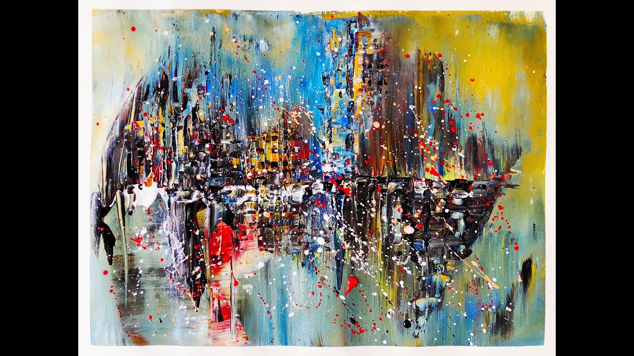 Everyday Challenge #74 /Abstract Painting Techniques for beginners ...