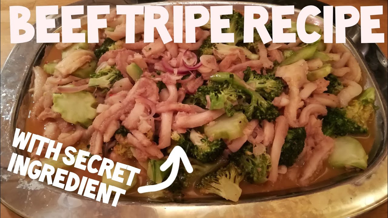 Beef tripe in wine sauce (organ meat recipe) - YouTube