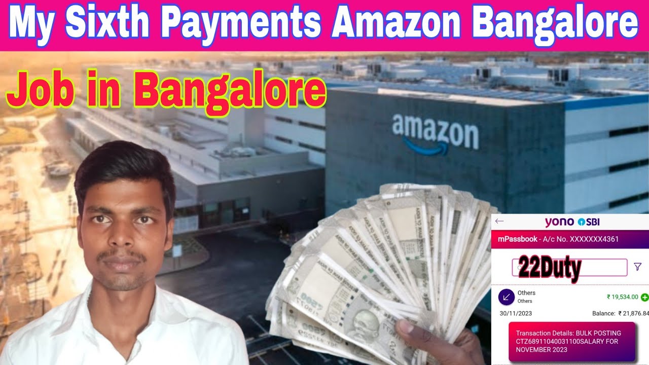 My Salary Details Amazon BLR7 // My 6th Payments Amazon Company ...