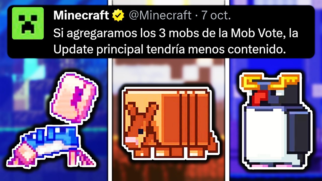 ¿Por qué MOJANG NO AGREGA los 3 MOBS de la MOB VOTE? (Minecraft Live ...