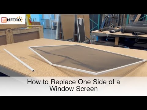 How to Replace One Side of a Window Screen - YouTube