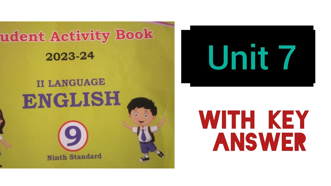 9th std English activity book unit 7 key answer - YouTube