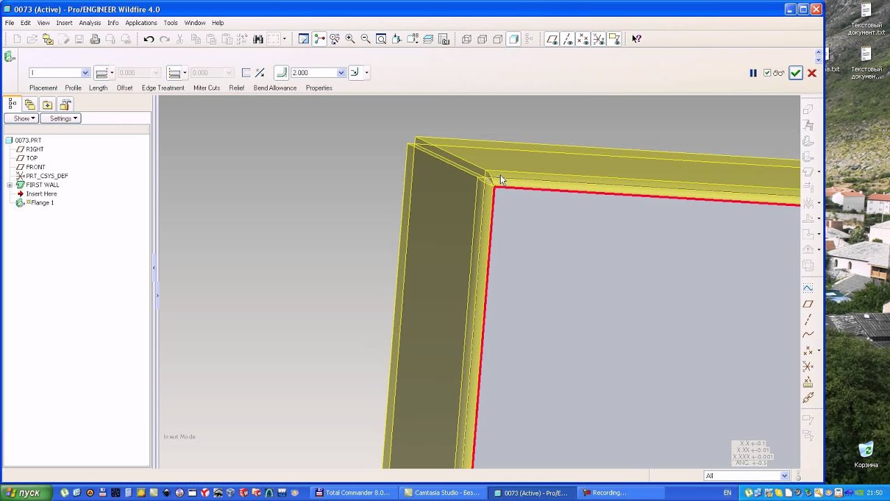 Pro/Engineer 4.0 пример работы - YouTube