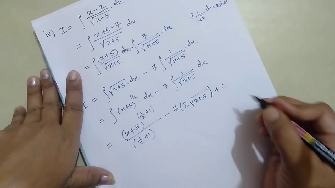 12 Std Indefinite Integration Ex 3.1 Part 2 - YouTube