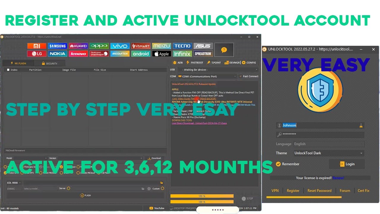 How To Register and Active Unlock Tool Account - YouTube