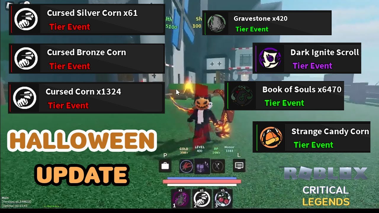 Roblox : Critical Legends [ Halloween Update ] - YouTube