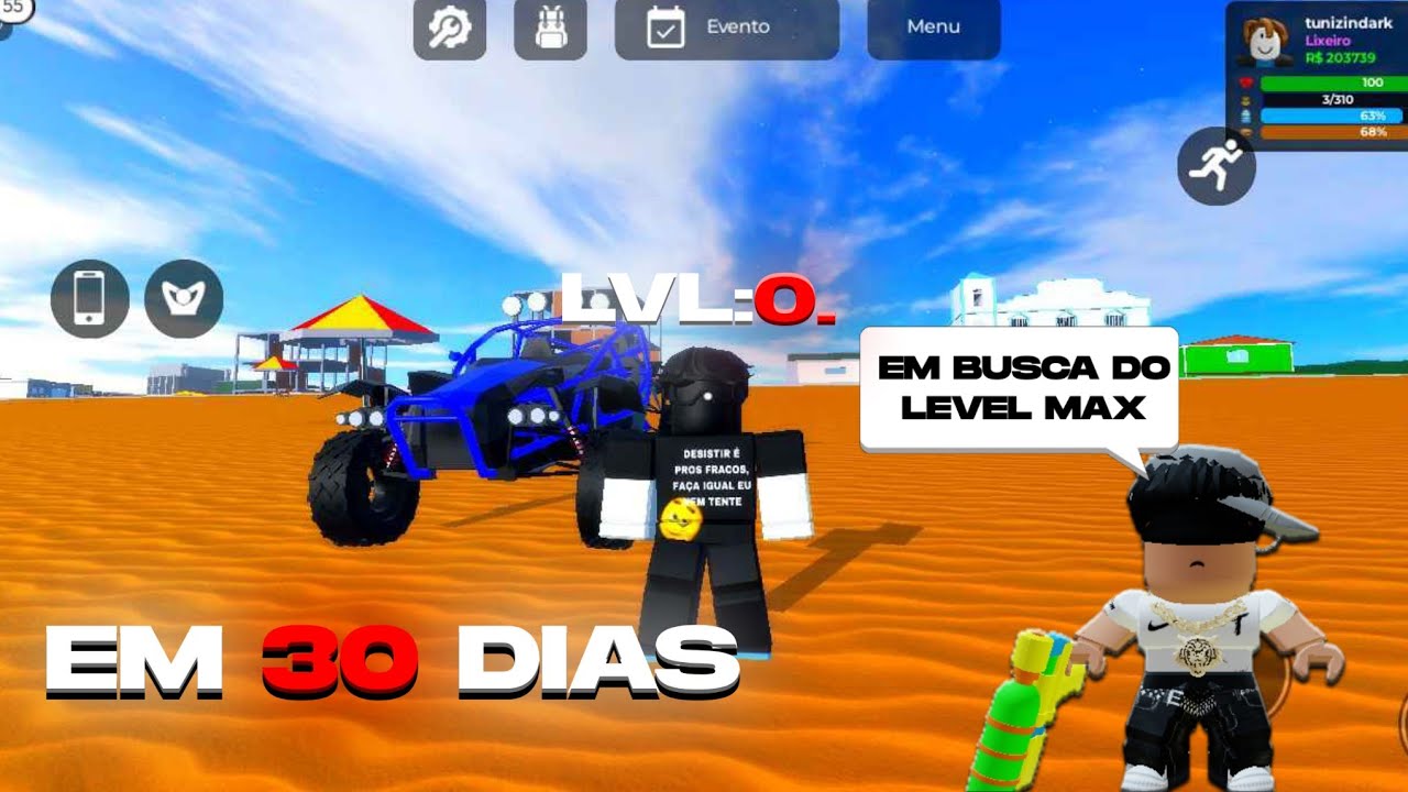 (ROBLOX) EU TENHO 30 DIAS PARA UPAR UMA CONTA DO LEVEL 0 AO MAX NO ILHA ...