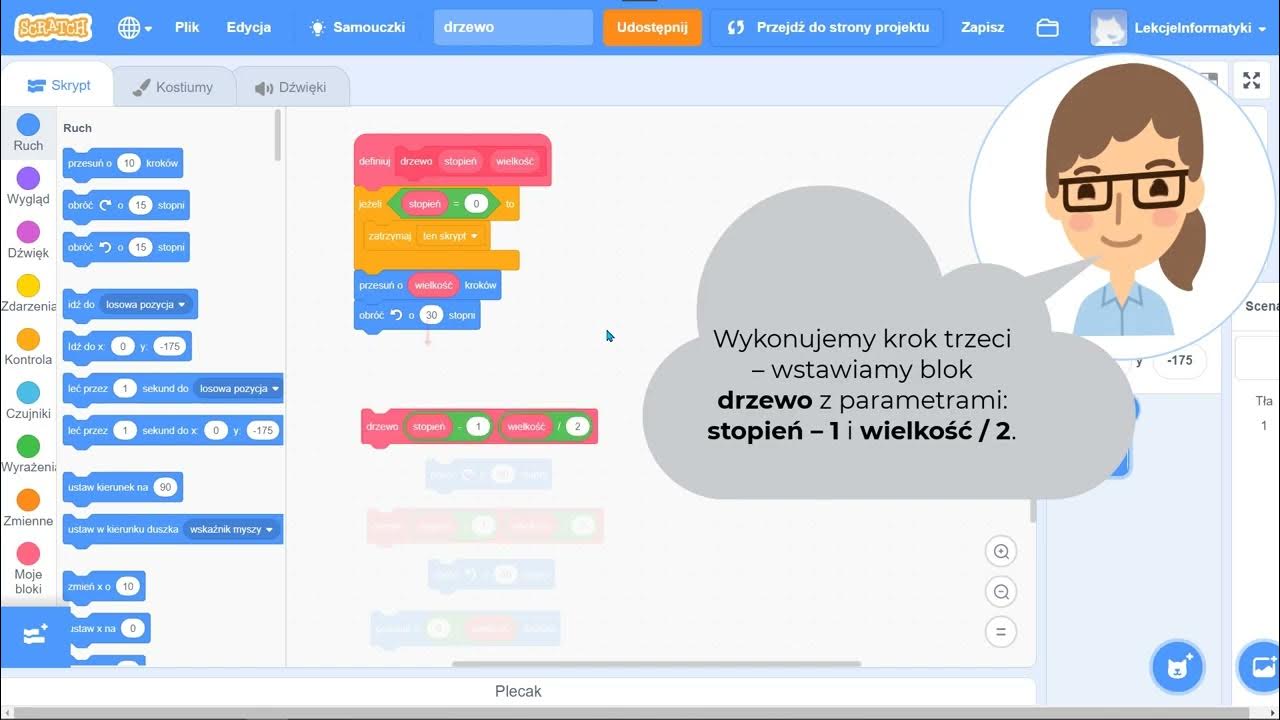 Programowanie w Scratchu. Drzewo binarne. Informatyka klasa 8. - YouTube