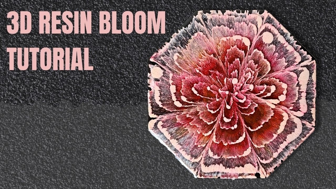 Sparkling Pomegranate 3D RESIN BLOOM Tutorial - YouTube