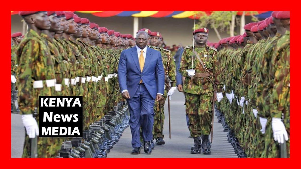 President Ruto Inspects guard of honour at Passing out Parade Embakasi ...