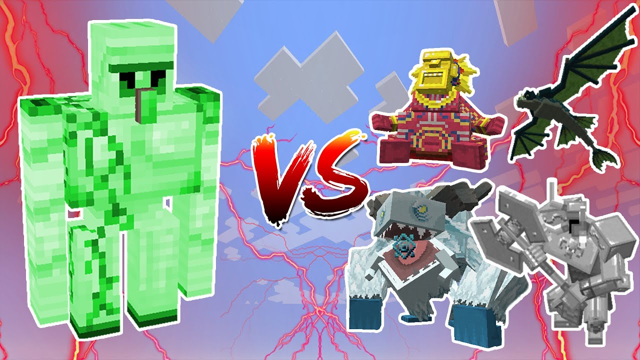 Emerald Golem VS Mowzie's Mobs - Mob Battles In Minecraft - YouTube