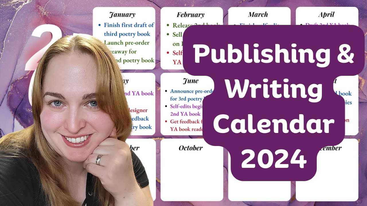 Publishing & Writing Calendar for 2024 - YouTube