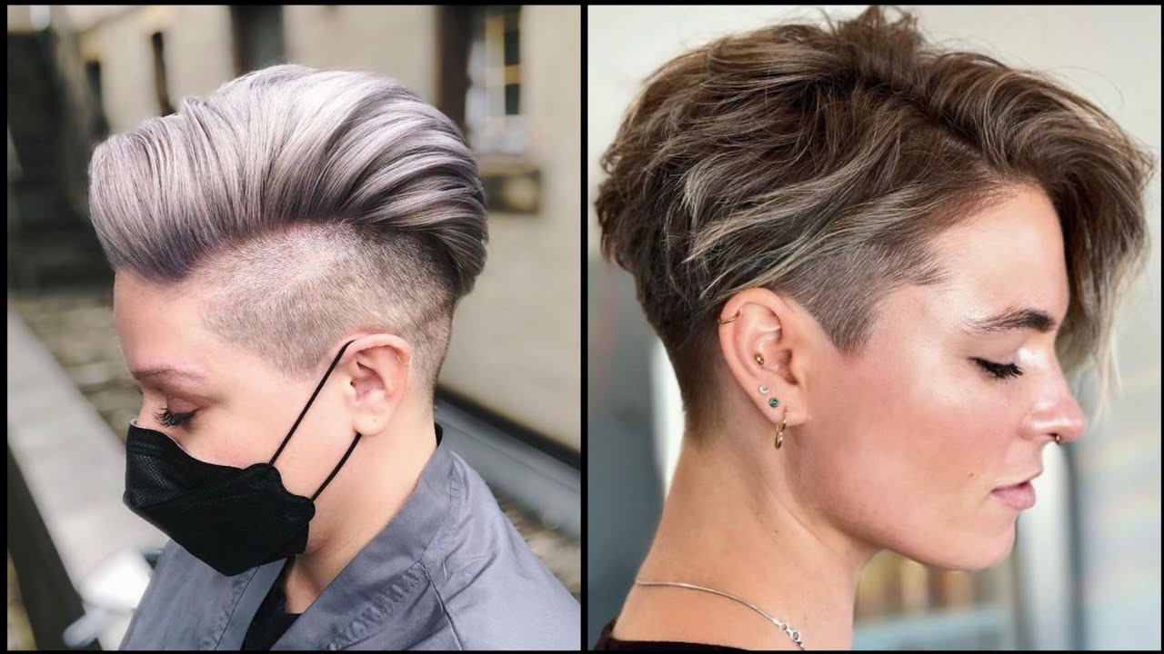 Gorgeous shaved hair cut ideas and collection for girls - YouTube