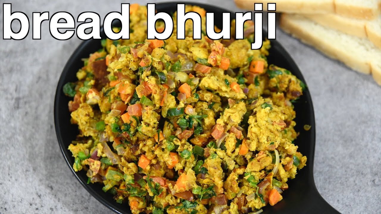 instant bread bhurji !! bread snack recipe | instant bread breakfast ...