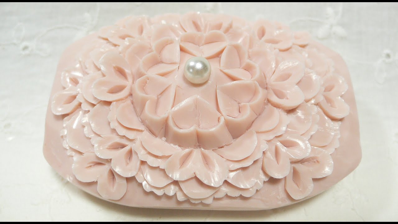Soap carving; how to carve hearts and lace patterns. - YouTube