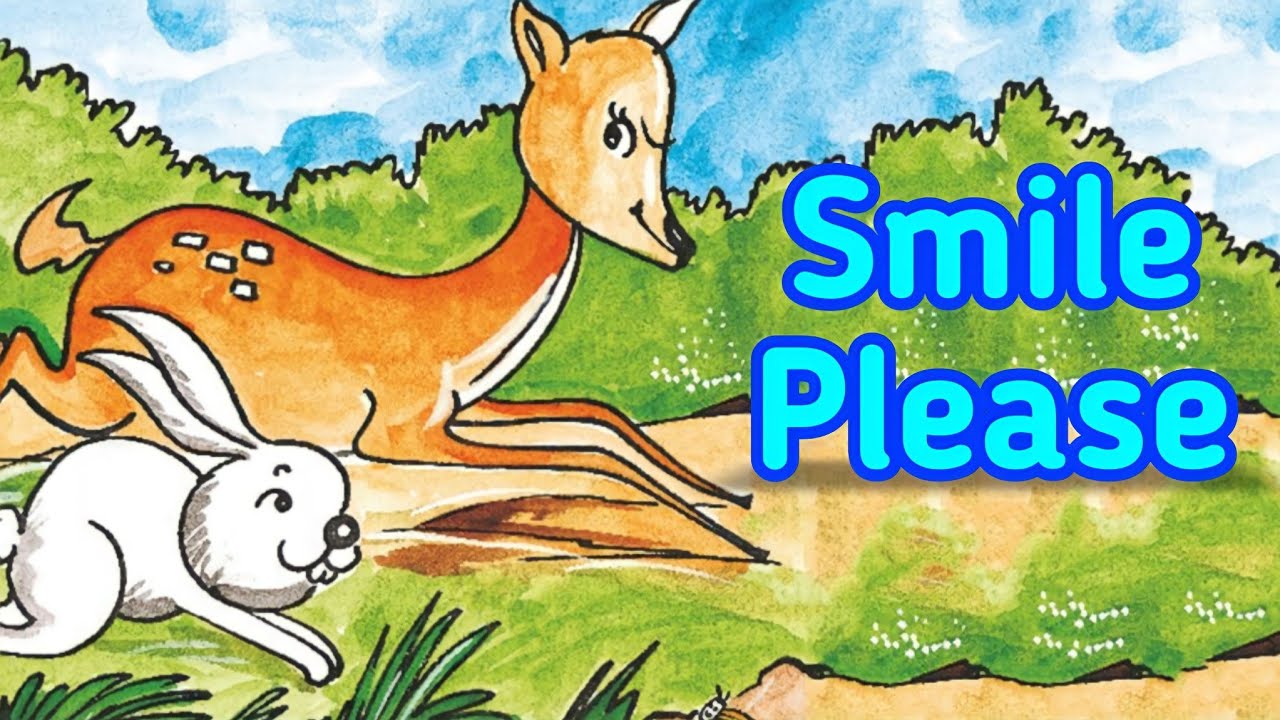 Smile Please। Deer and rabbit story in English। Animals stories in ...