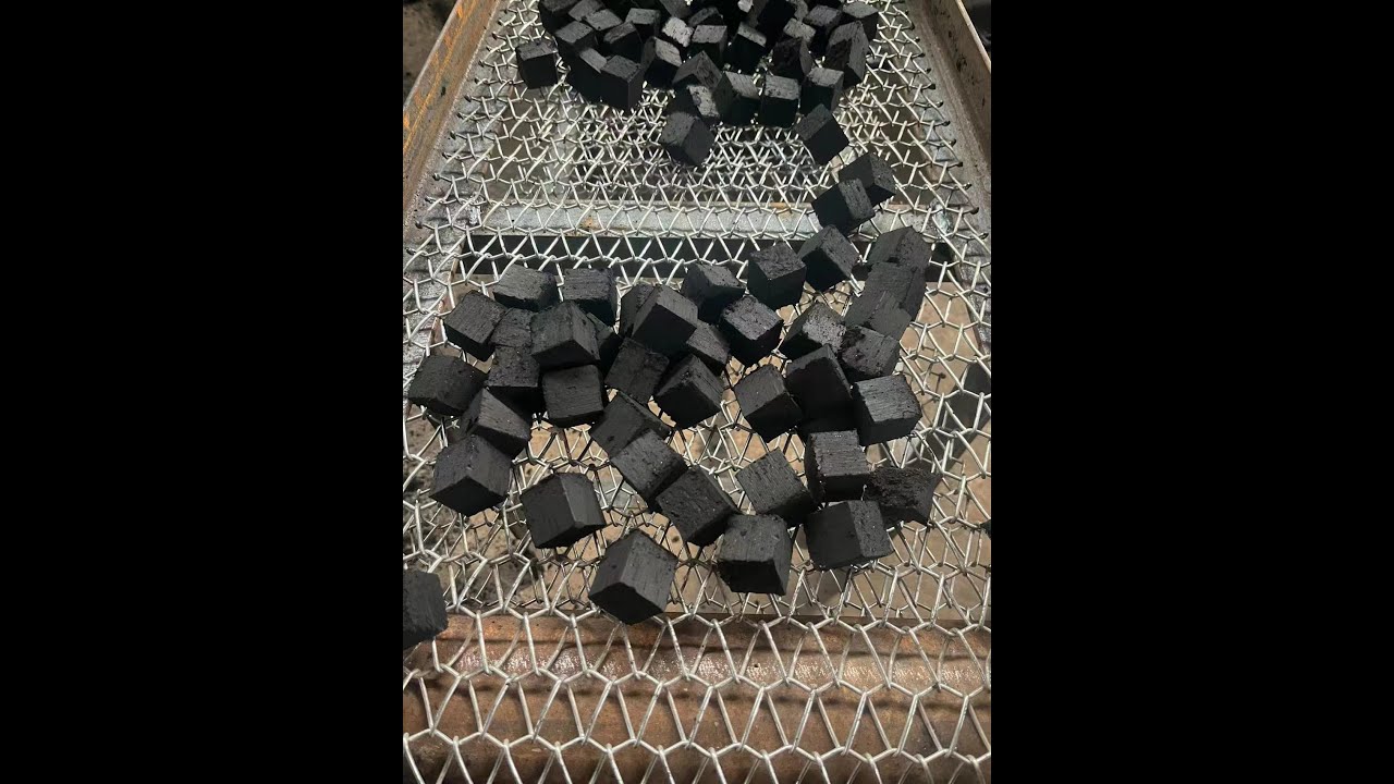 Automatic Cube charcoal Counting sorting and packaging machine - YouTube