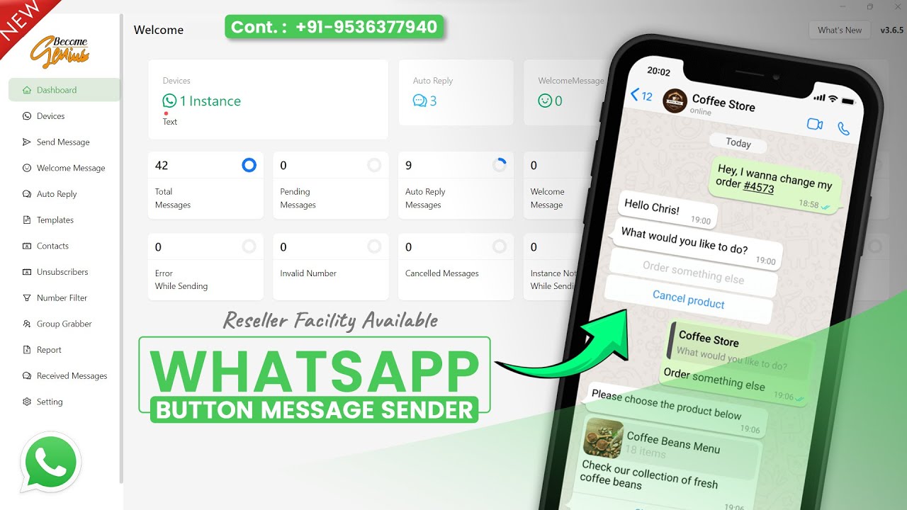 All in One WhatsApp Bulk Sender With Button | Whatsapp marketing tool ...