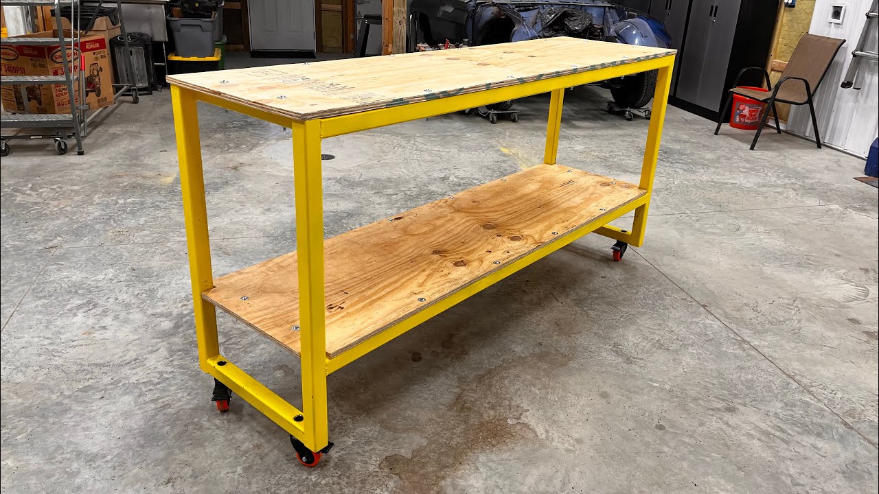 Building Spanky’s Speed Shop part 43: Finished my Big Yellow Workbench ...