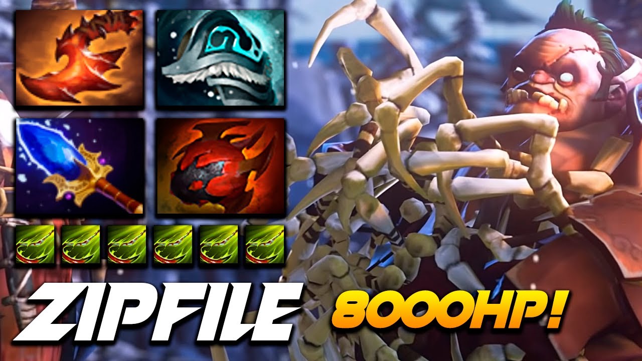 ZIP FILE PUDGE 8000 HP TANK - Dota 2 Pro Gameplay [Watch & Learn] - YouTube