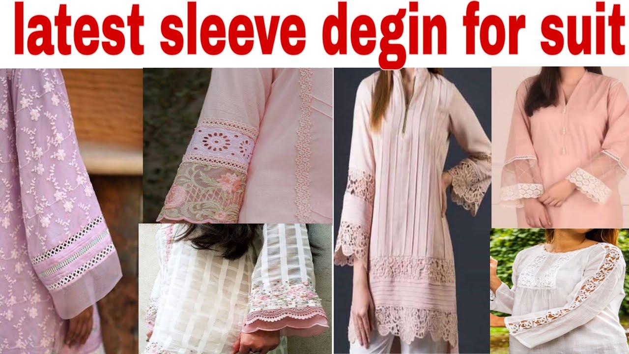 latest sleeves degin for suit|| अकदम नये सूट के आस्तीन के लेस वाली ...