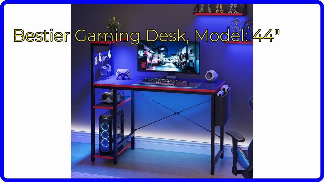 REVIEW (2025): Bestier Gaming Desk, Model: 44". ESSENTIAL details ...