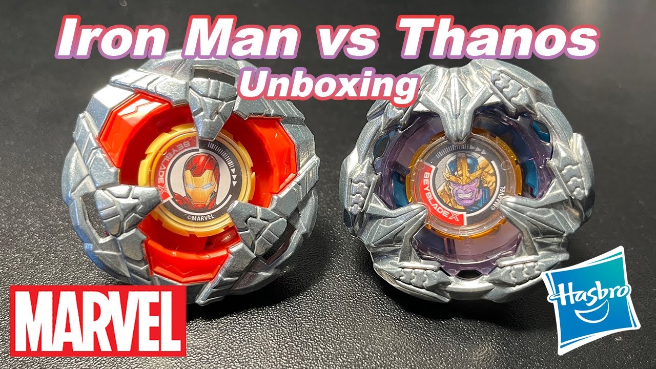 Marvel is here!! | Beyblade X Marvel Iron man and Thanos 2 pack ...