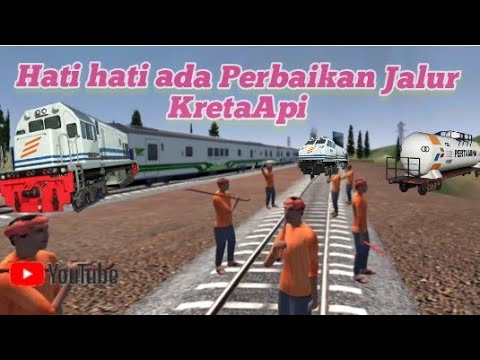 Hati hati ada Perbaikan Jalur Kreta Api | Kreta Api Animasi 3D - YouTube