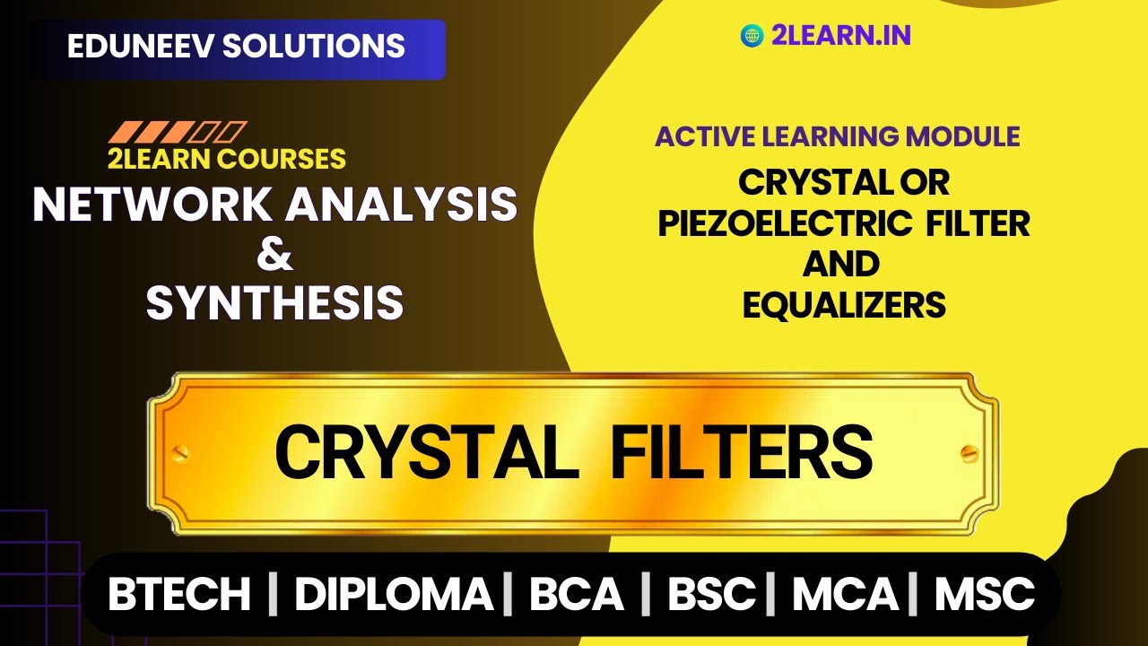 Crystal or Piezoelectric Filter and Equalizers | Crystal Filters - YouTube