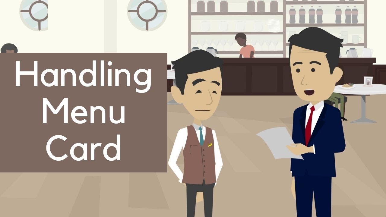 How to handle menu card in the restaurant? - YouTube