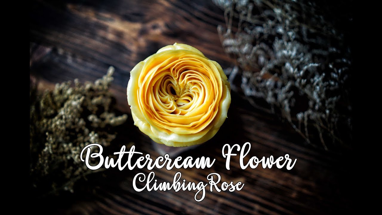 Buttercream Flower - Korean Buttercream - Climbing Rose - YouTube