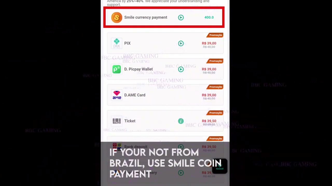 How to buy smile one coins outside Brazil | India 🇮🇳 | Cheap price ...