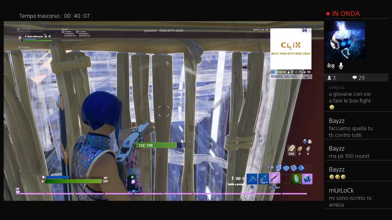 LIVE FORTNITE/ 100 ROUND BOX FIGHT/ ISCRITTO RICAMBIO - YouTube