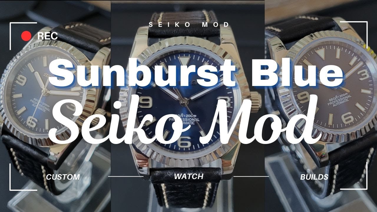 Custom Seiko Build: Sunburst Blue Dial with Premium Leather Straps ...