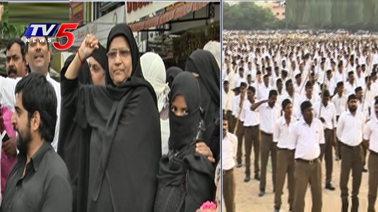 RSS Dussara Root March | RSS - Path Sanchalan March In Hyderabad | TV5 ...