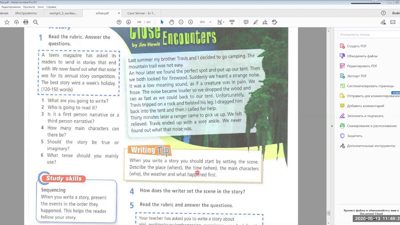 starlight 5 Unit 6 Writing a story - YouTube