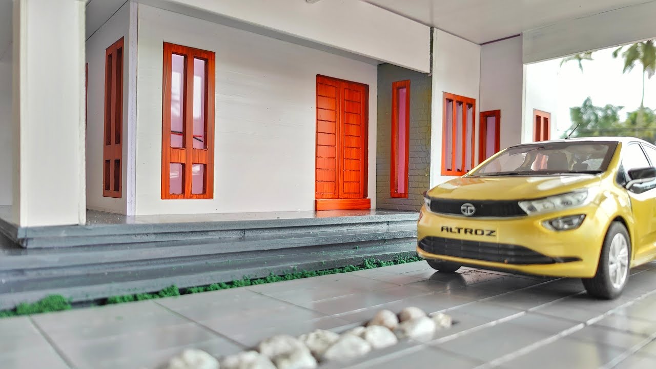 Realistic Modern Double Storey House | Miniature Garages - YouTube