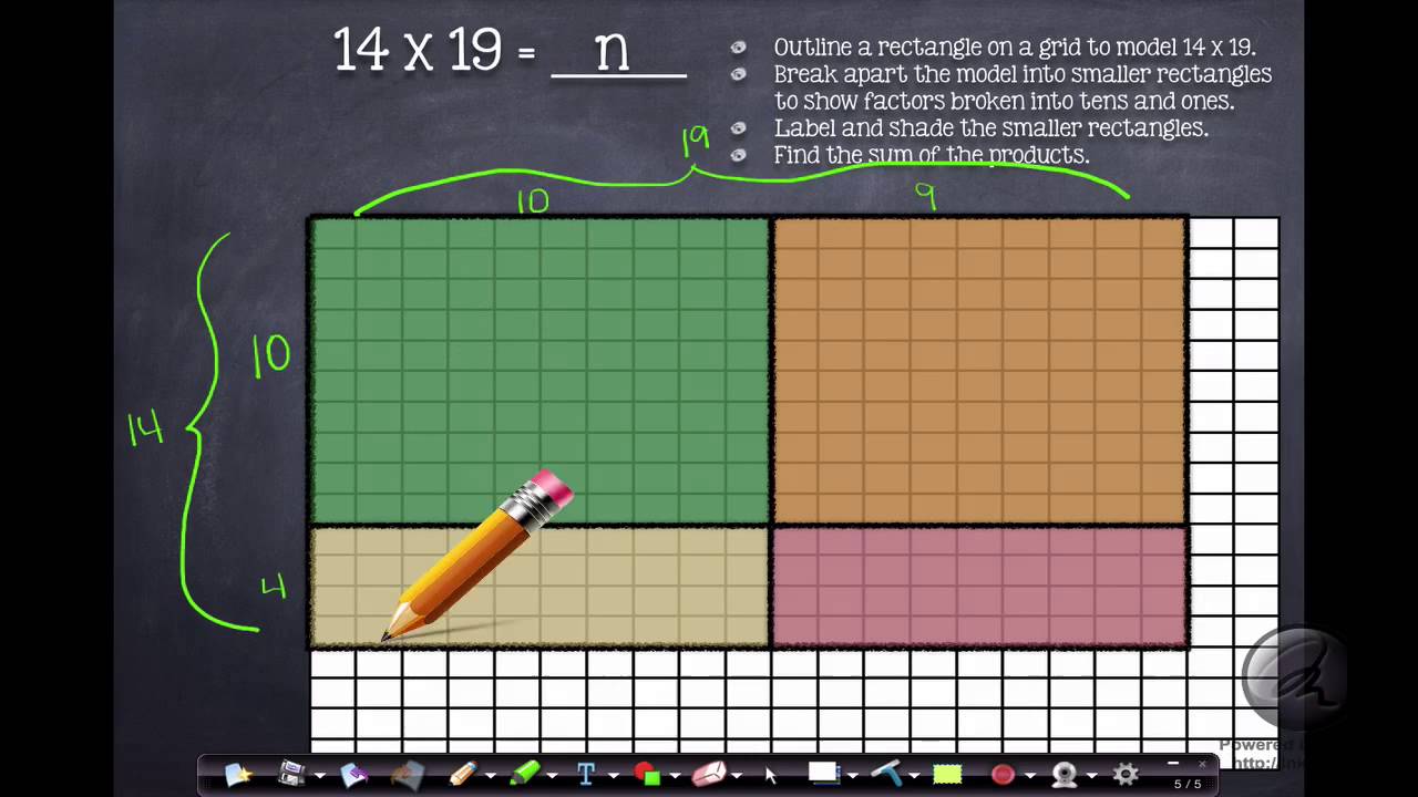 4th Grade: Module 3 - Lesson 36 (area method and partial products ...