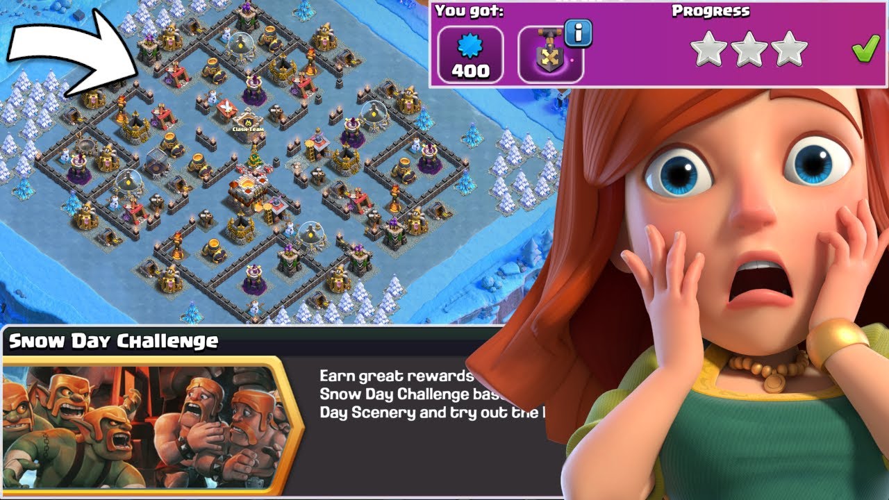 3 STAR SNOW DAY CHALLENGE (Made SIMPLE) | Clash of Clans - YouTube