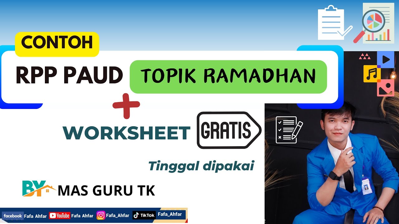 CONTOH MODUL AJAR TOPIK RAMADHAN UNTUK PAUD DAN LEMBAR KERJA - YouTube