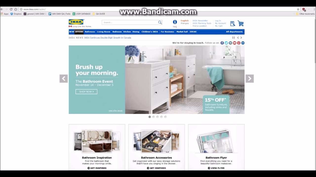 Upon clicking on the "IKEA" logo all elements of the "ikea news" banner ...